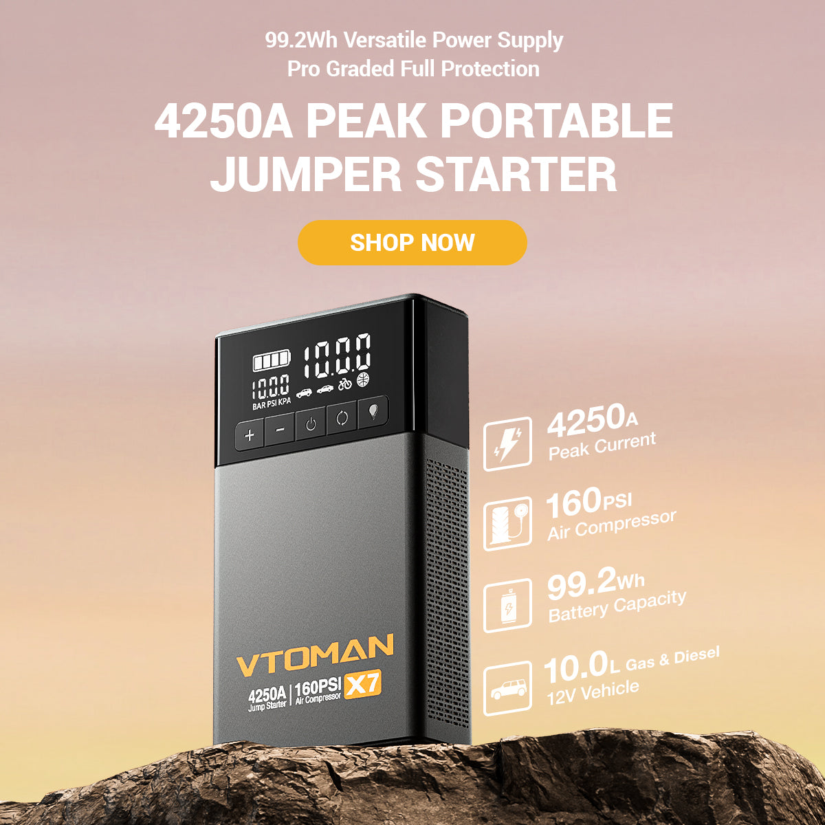 VTOMAN X7 Jump Starter with Air Compressor: The Ultimate Emergency Com ...
