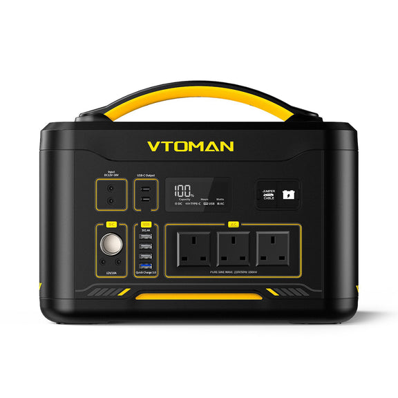 VTOMAN Solar Generators - Powerful 1500W Output, 220W Solar Panel Input ...